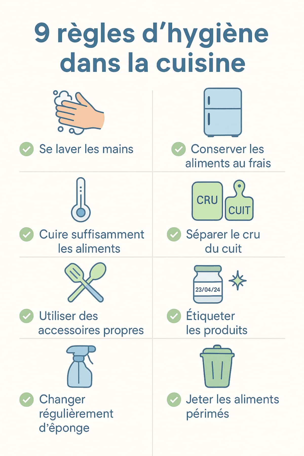 Hygiène en cuisine : les 9 règles essentielles à connaître